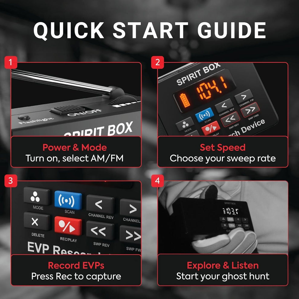 PARANORMIC Spirit Box — Handheld EVP Ghost Hunting Kit (with 32GB SD C ...